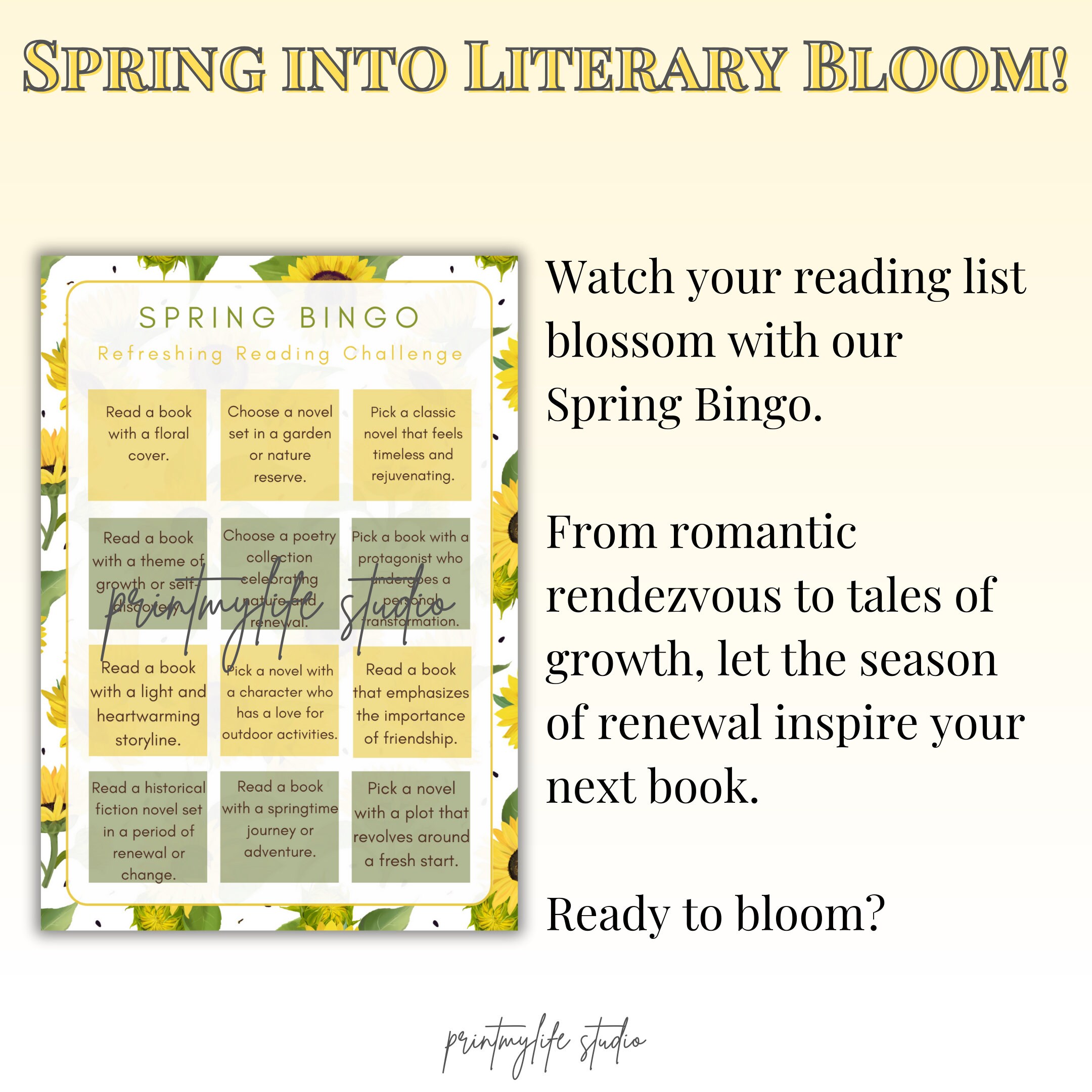 Book Bingo 2025 | Monthly Reading Challenge | Reading Challenges ...
