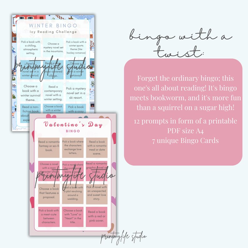 Book Bingo 2025 | Monthly Reading Challenge | Reading Challenges ...