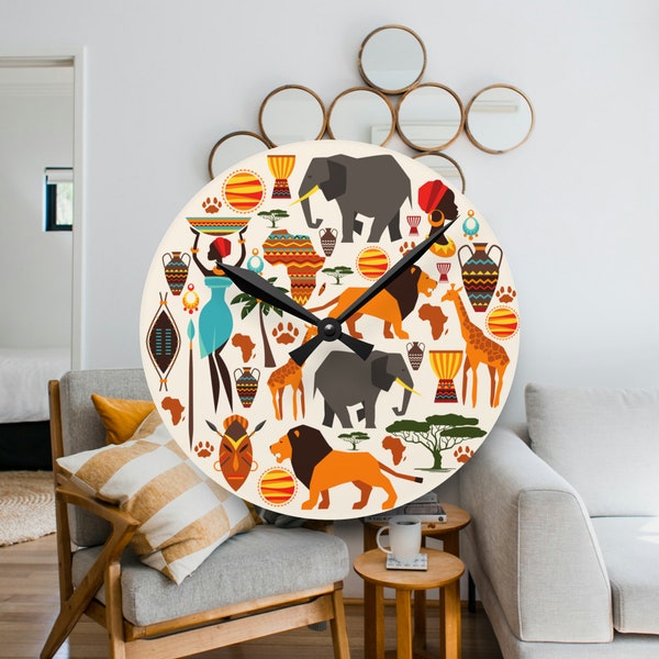 Afrocentric Wall Clock - Etsy