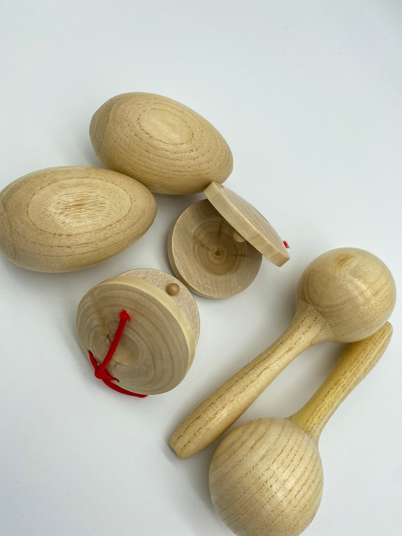 Wooden Musical Instruments Set , Musical Wooden Toys Natural Montessori ...