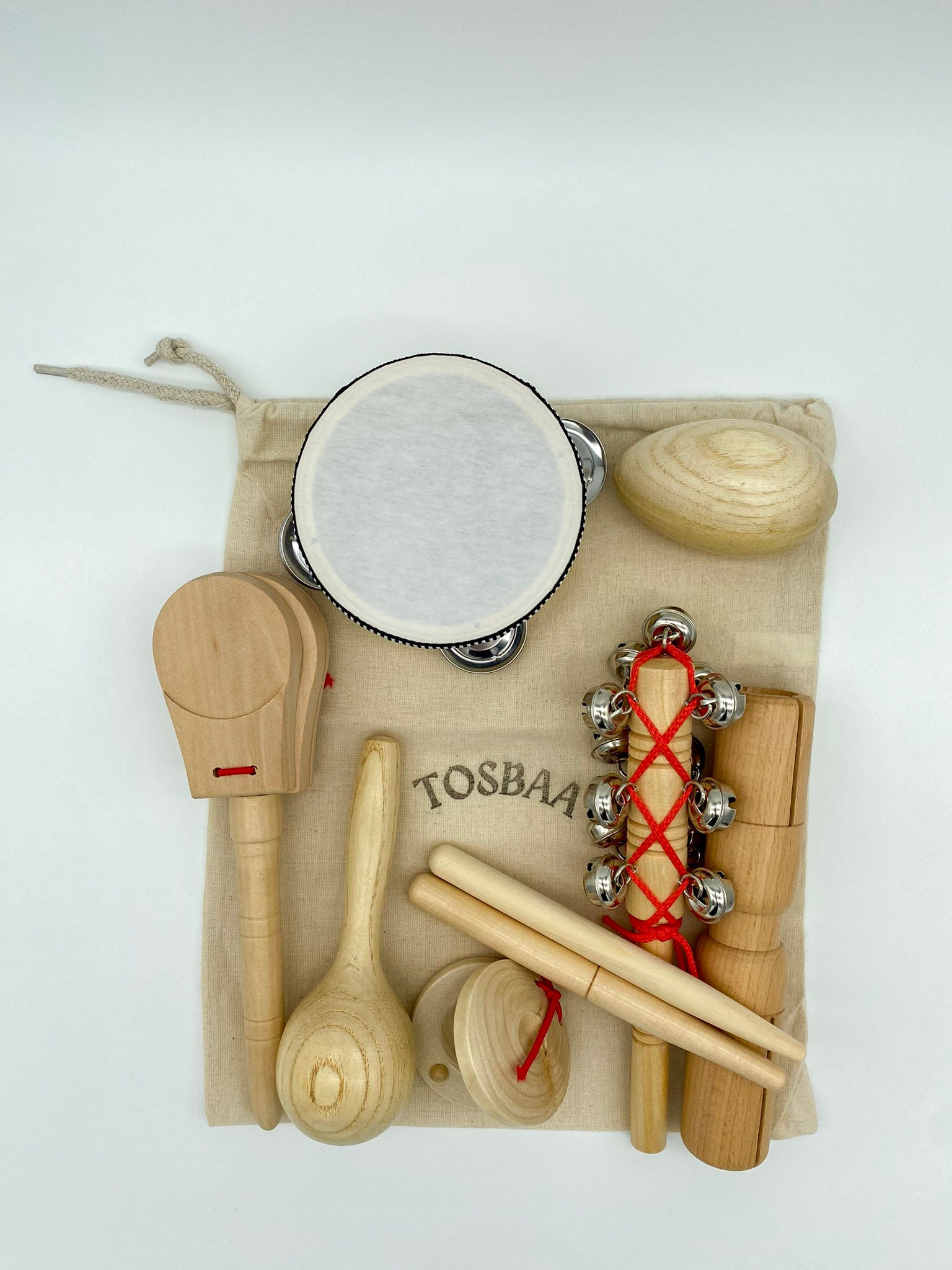 Wooden Musical Instruments Set With Wooden Craft Tray, Musical Wooden ...