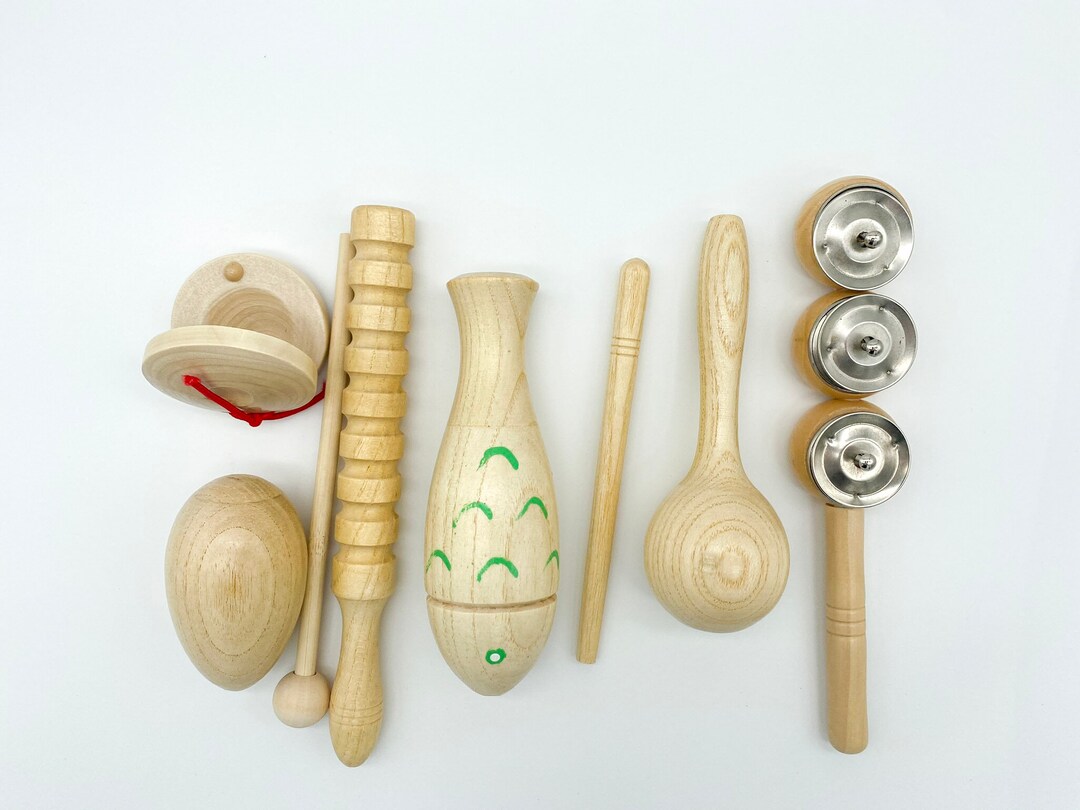 Wooden Musical Instruments Set, Musical Wooden Toys Natural Montessori ...