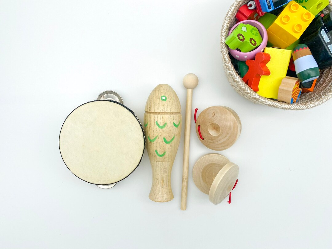 Wooden Musical Instruments Set, Musical Wooden Toys Natural Montessori ...