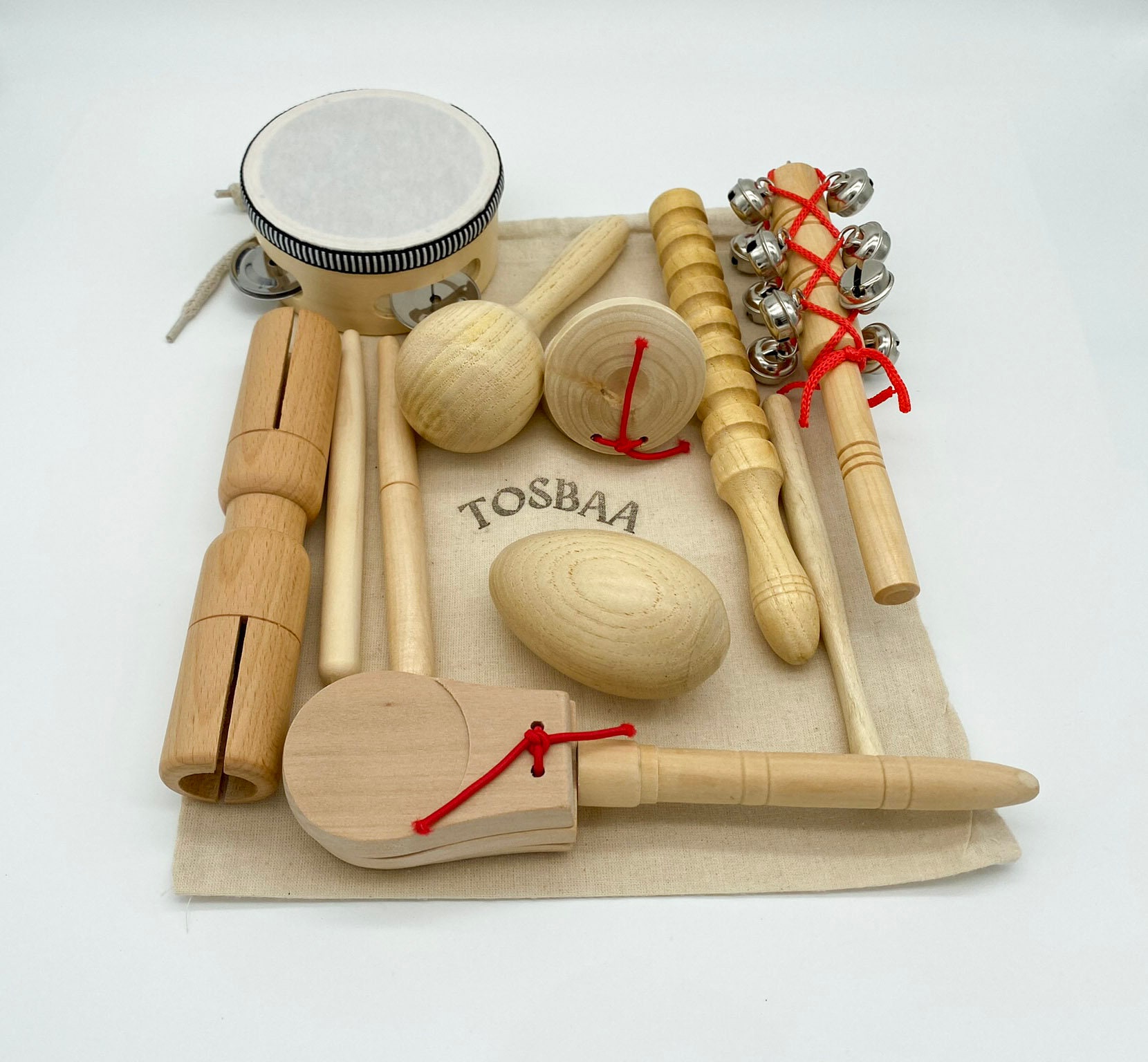 Wooden Musical Instruments Set, Musical Wooden Toys Natural Montessori ...