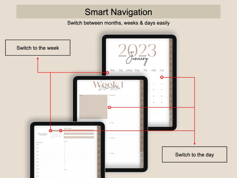 2023 Simple Digital Planner English for Goodnotes Xodo - Etsy