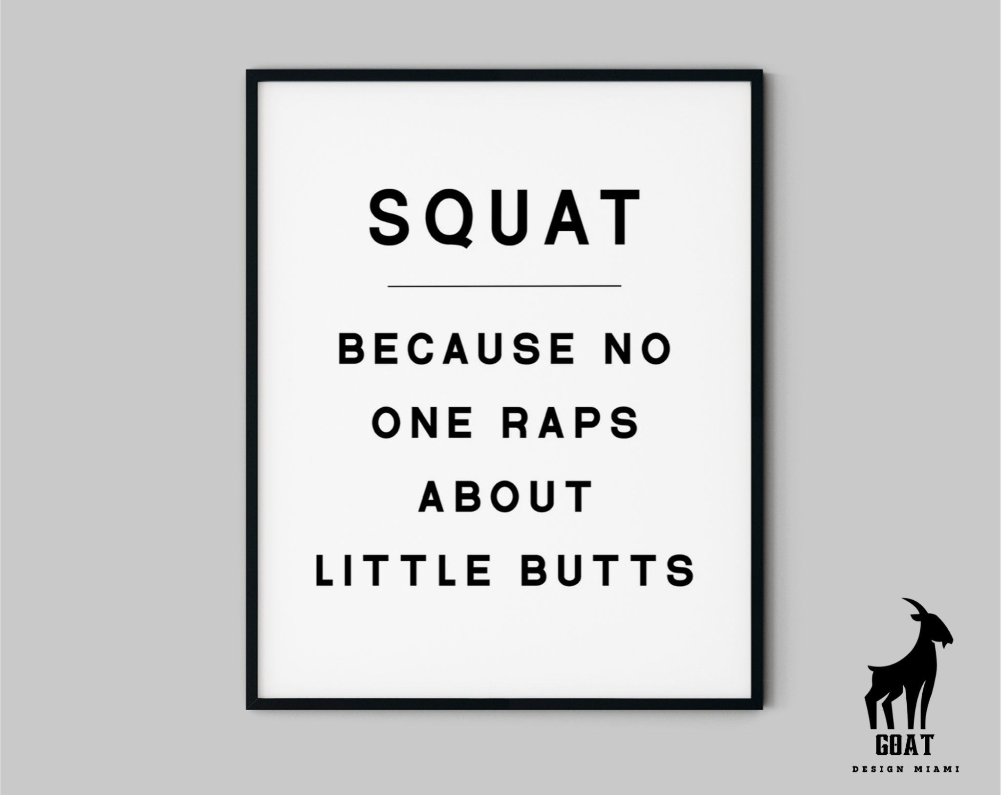 Gym Decor Gym Wall Art Funny Motivation Poster Squat - Etsy