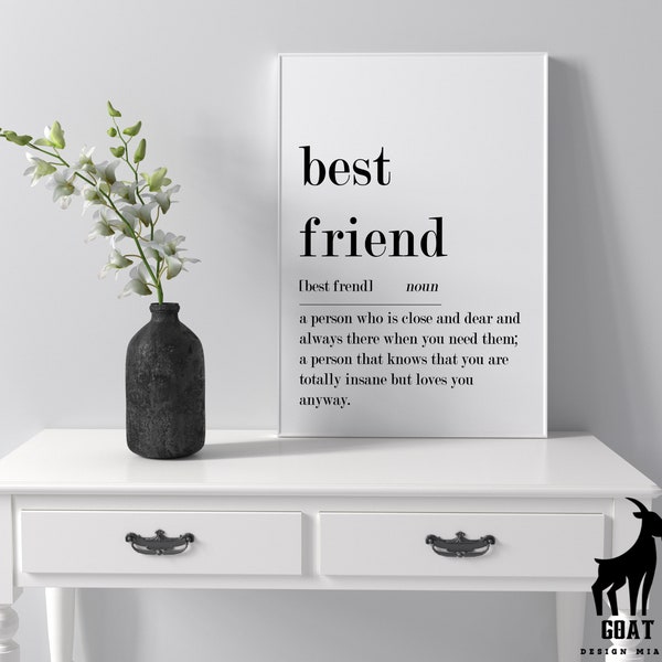 Best Friend Meaning - Etsy