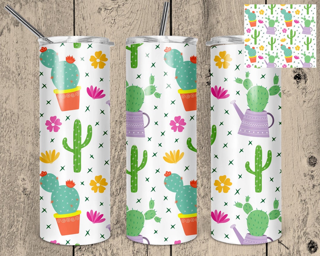 Cactus 20 Oz Skinny Tumbler Wrap, Clear Cast, Opaque Vinyl, Sublimation ...