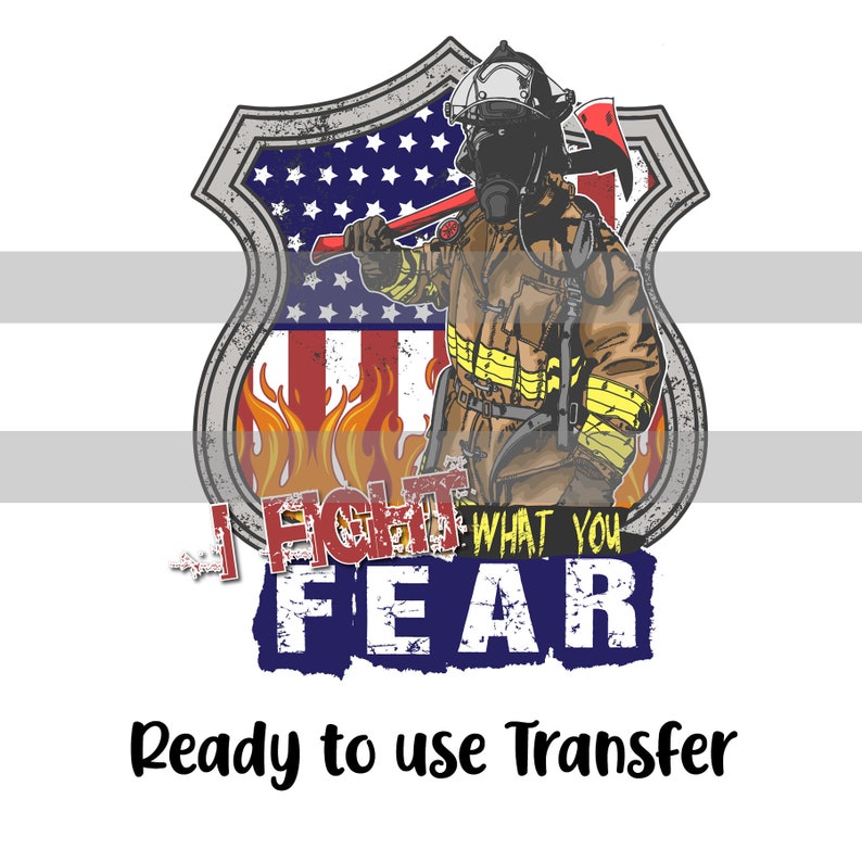 Firefighter Ready to Press Sublimation Transfer - Etsy