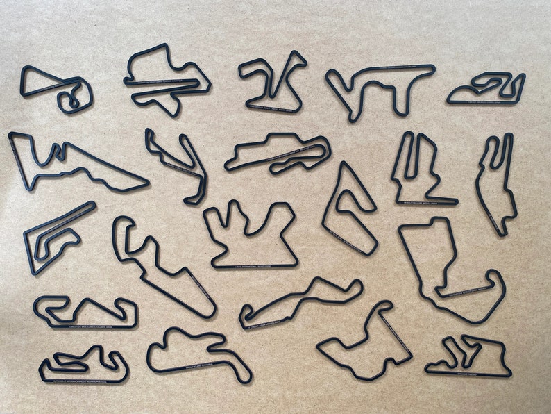 2024 F1 Tracks Collection Made From Plywood, Grand Prix Circuit, F1 ...