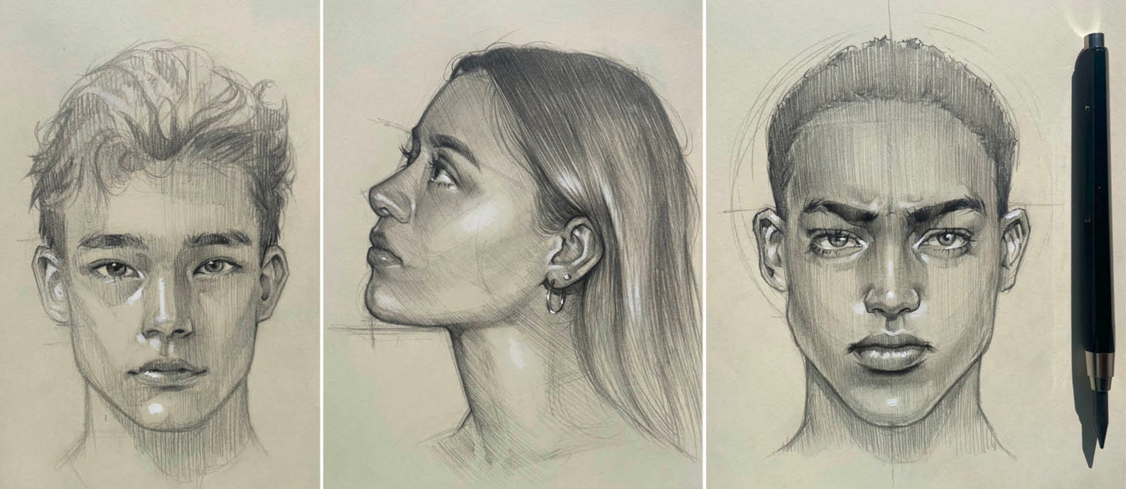 Advanced Constructive Portrait Drawing Tutorial by Artist Thomas Letor ...