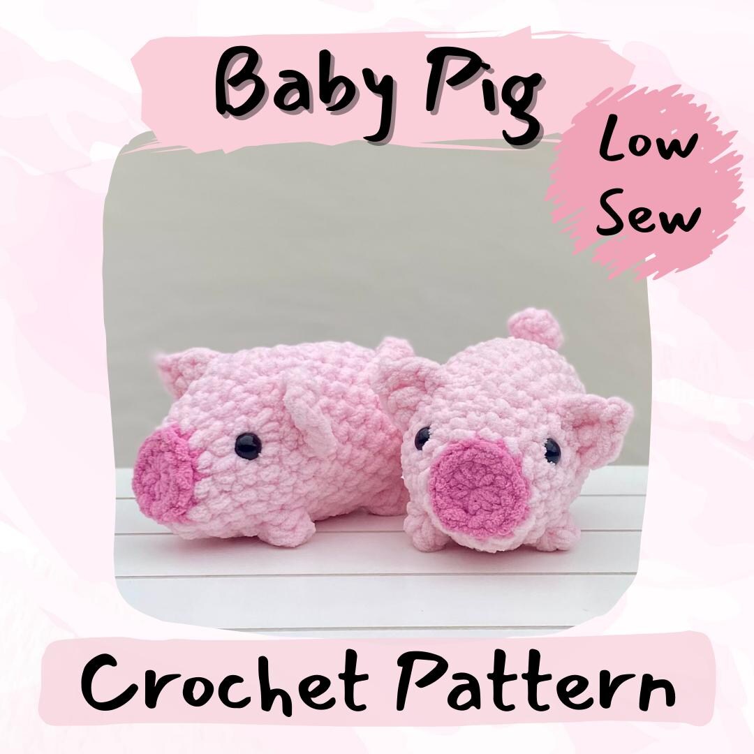Baby Pig Crochet PATTERN | Crochet Baby Pig Pattern | Amigurumi Pig ...