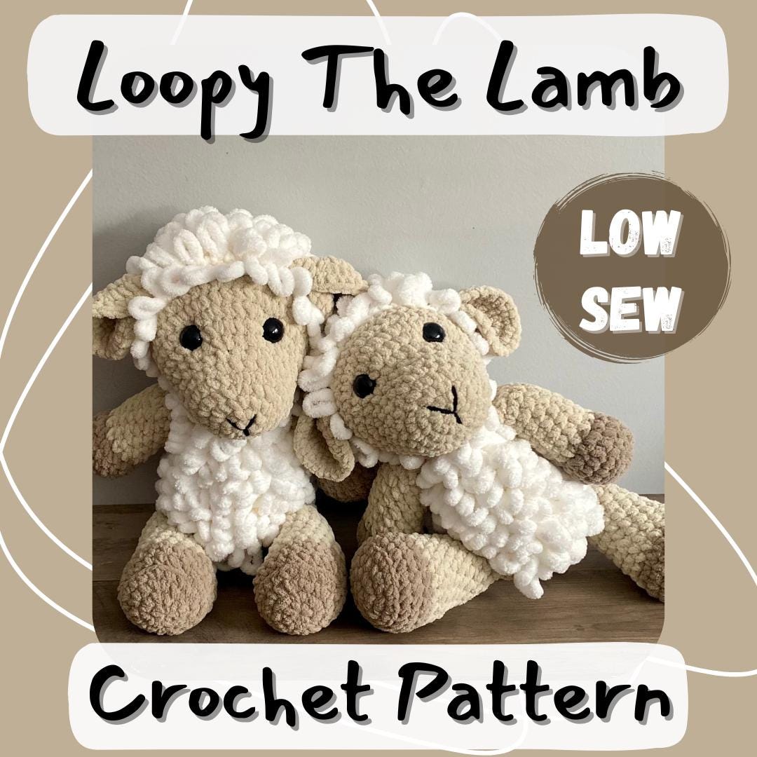 Loopy Lamb Crochet Pattern: Low Sew Amigurumi Sheep (PDF Pattern) - Etsy
