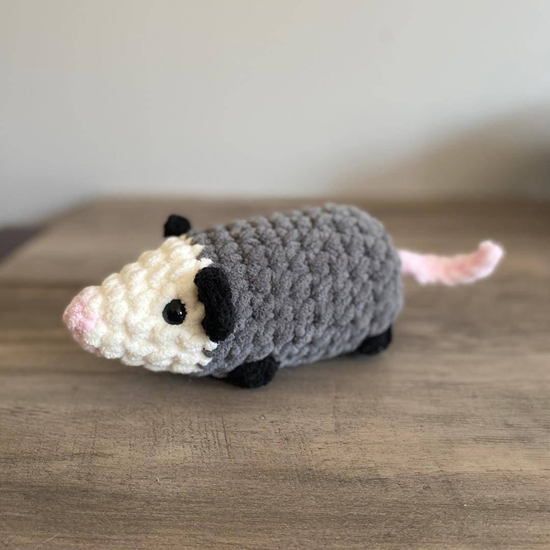 Possum Family Crochet PATTERN | Crochet Opossum Family Pattern | No Sew ...
