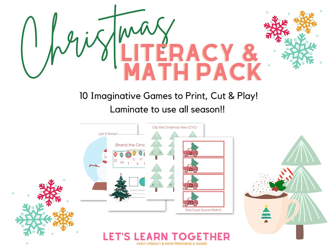 Christmas Pre-k Kindergarten Printable Activities / Christmas Math ...