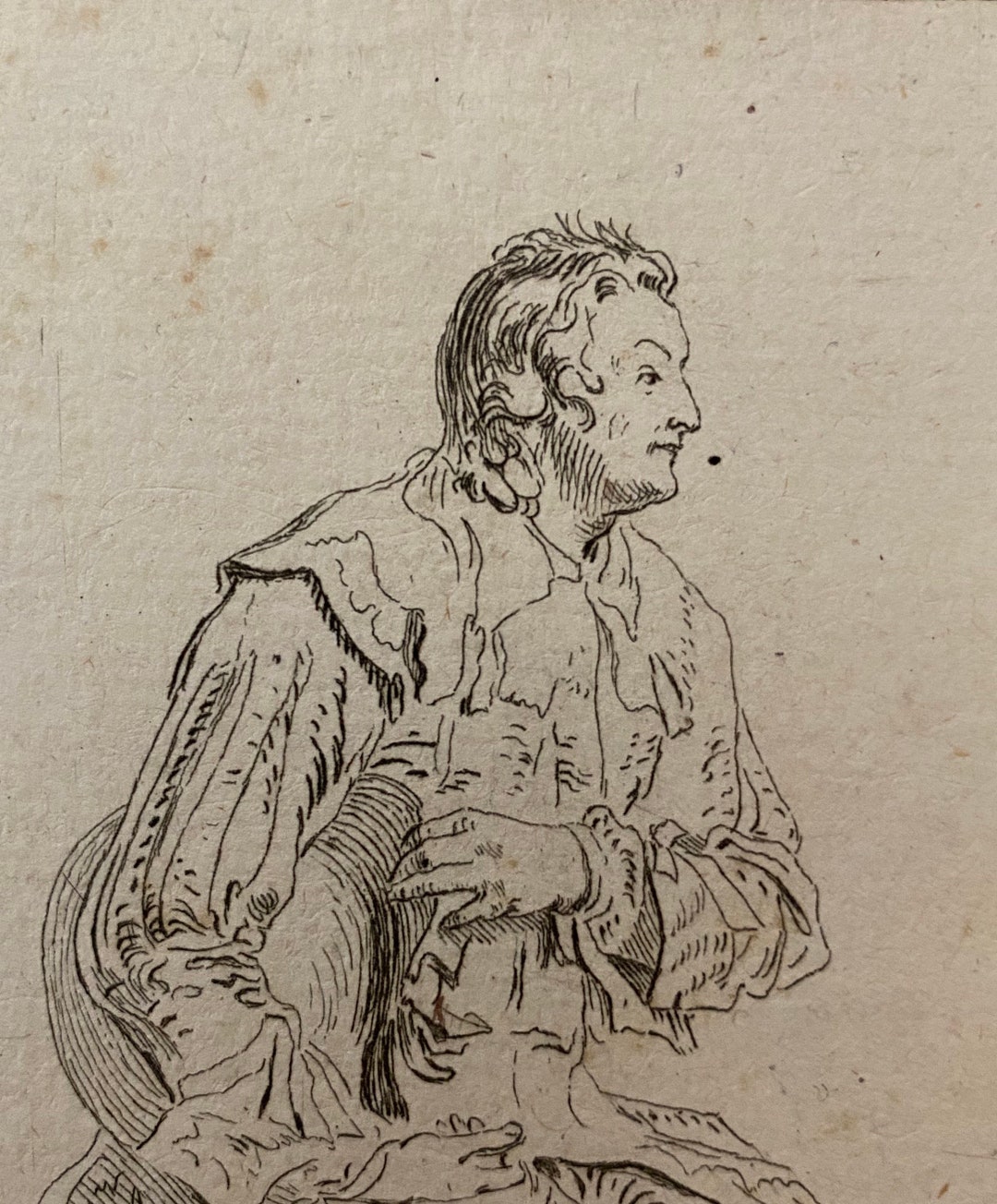 17th Century Study of a Man After Watteau - Etsy