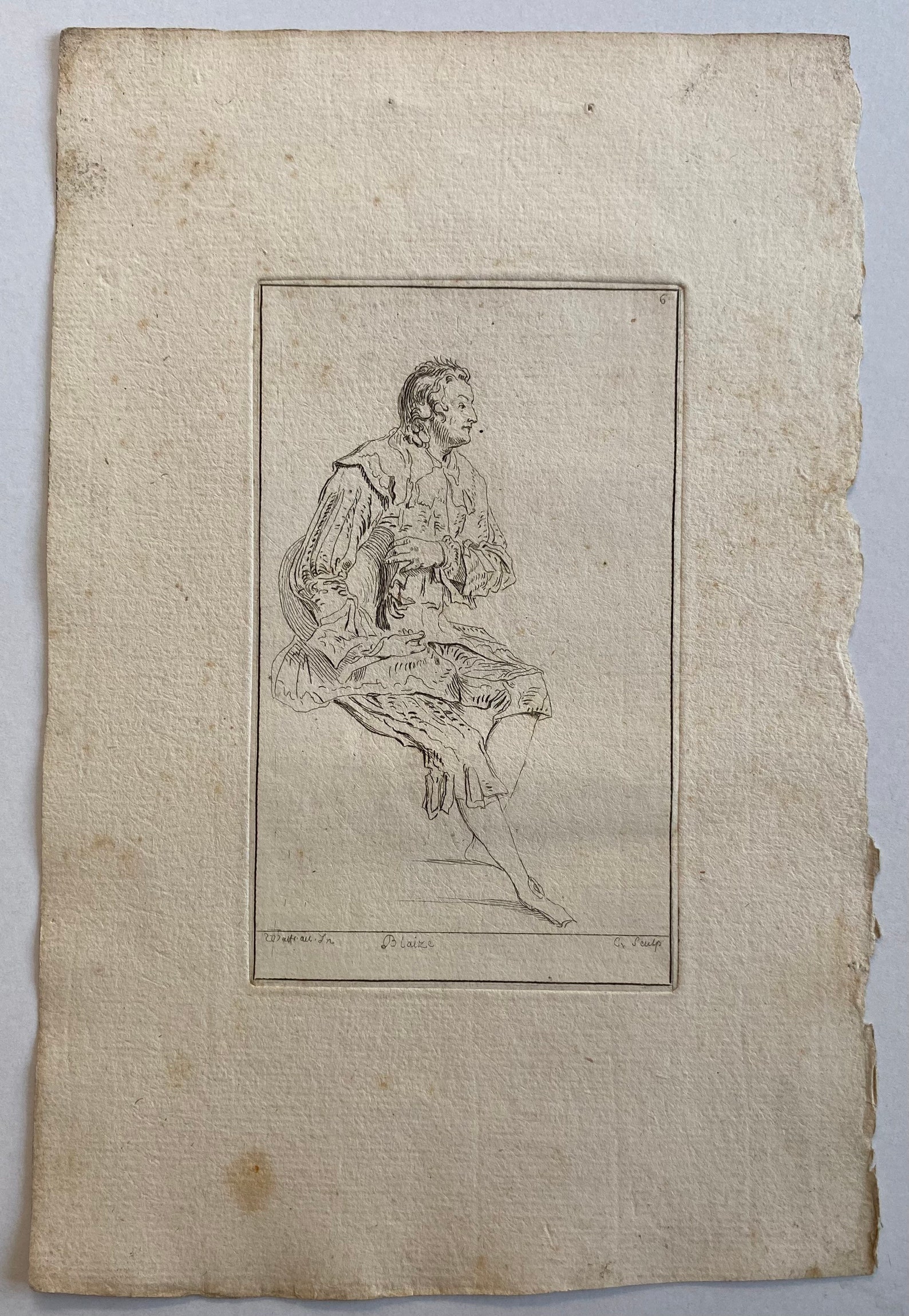 17th Century Study of a Man After Watteau - Etsy