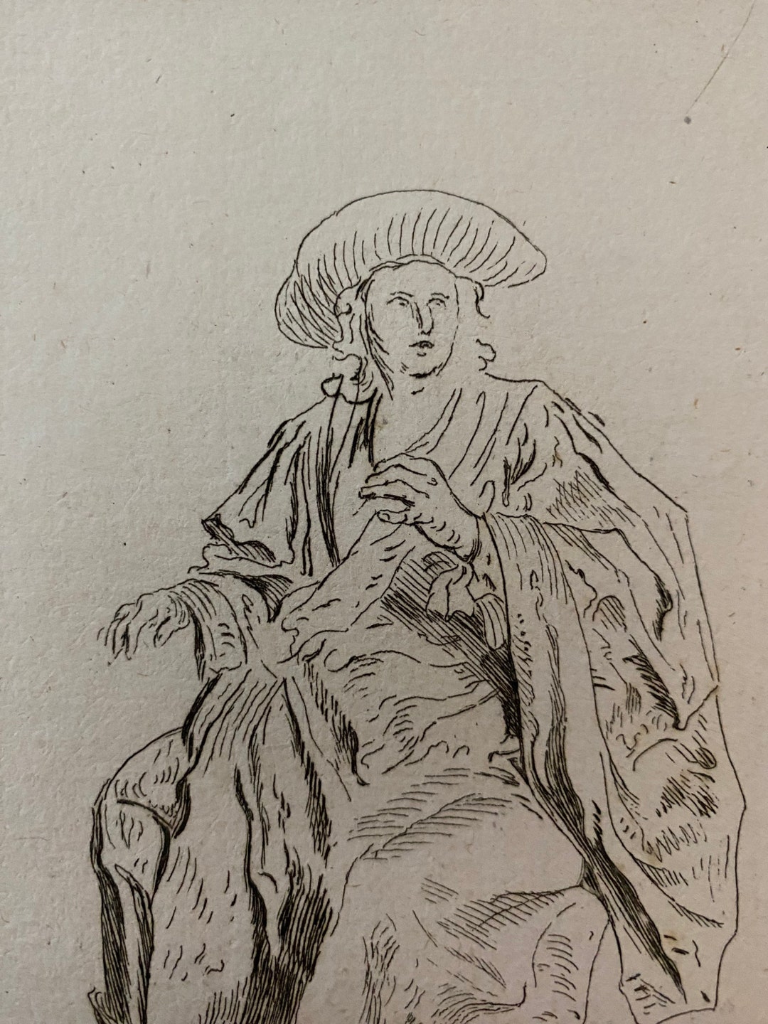 17th Century Study of a Seated Woman - Etsy