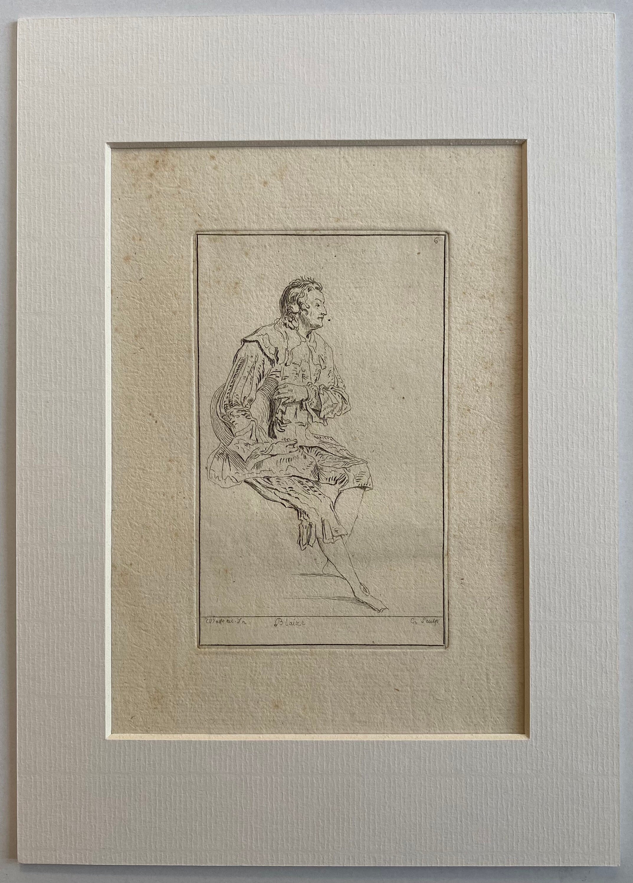 17th Century Study of a Man After Watteau - Etsy