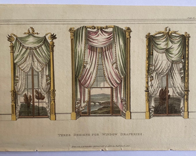 1819 Regency Interior Design Print - Etsy