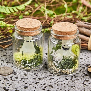 Mini Ghosts in a Jar, Personalized Ghost in Bottle, Ghost in Glass Jar ...
