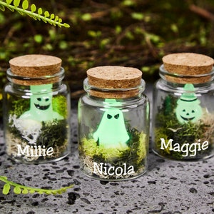 Mini Ghosts in a Jar, Personalized Ghost in Bottle, Ghost in Glass Jar ...
