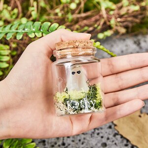 Mini Ghosts in a Jar, Personalized Ghost in Bottle, Ghost in Glass Jar ...