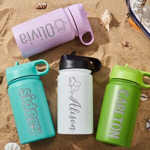 Back to School Kids Water Bottle Personalized Water Bottle Custom Kids ...
