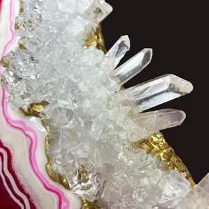 Geode Resin Art XL /fuchsia Resin Geode Painting / Freeform Geode ...