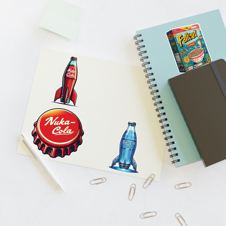 Kiss-cut Fallout Sticker Sheet Classic Nuka Cola, Cereal Box, Nuka Cola ...