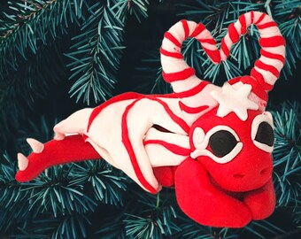 Dragon on Candy Cane - Etsy