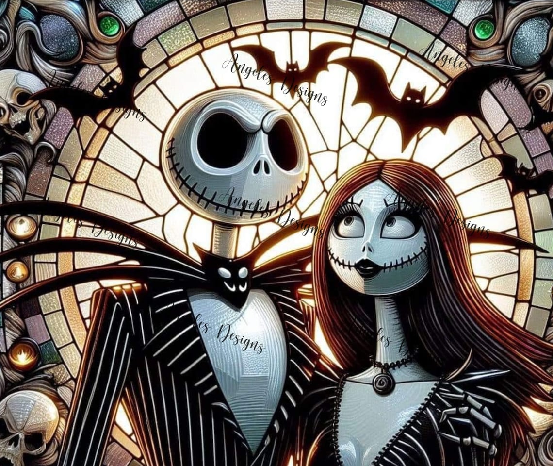 Jack Skellington and Sally PNG File/sublimation Tumbler/mug/iron On ...