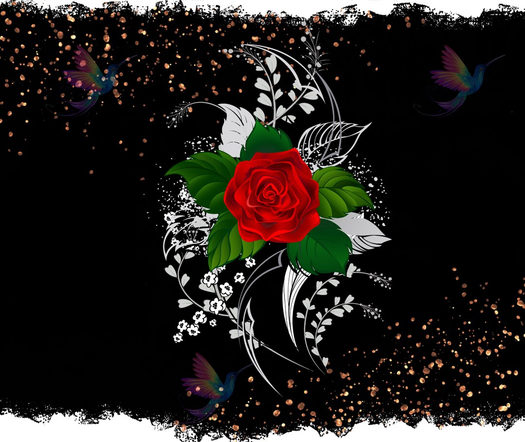 Red Rose PNG File/ Sublimation/ Tumbler Wrap/ Iron On - Etsy