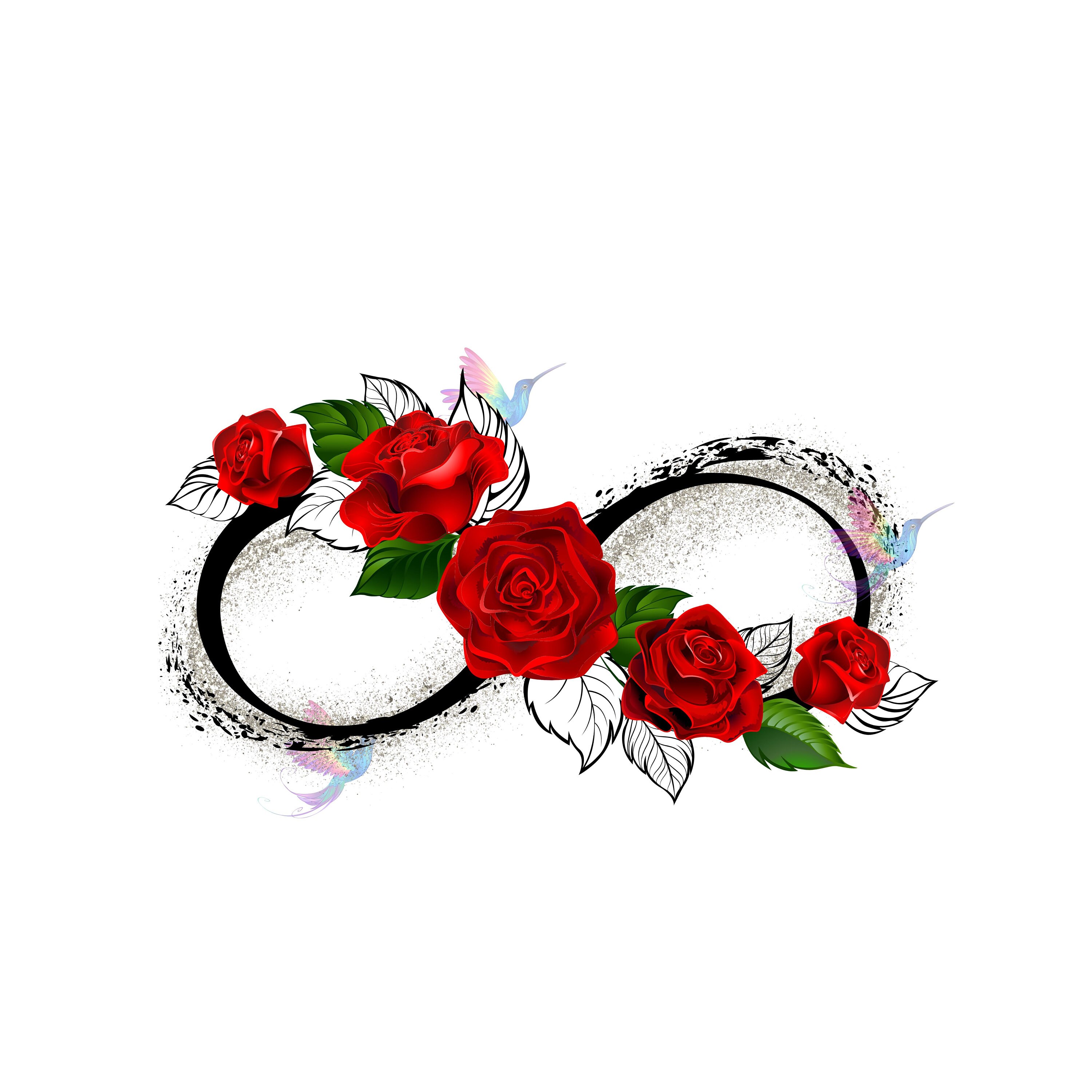 Infinity Red Roses PNG File/ Sublimation/ Tumbler Wrap/ Iron On/digital ...