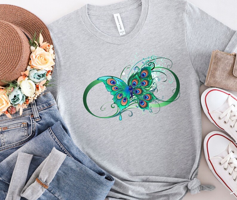 Infinity Feather PNG File/ Sublimation/ Tumbler Wrap/ Iron On/ Peacock ...