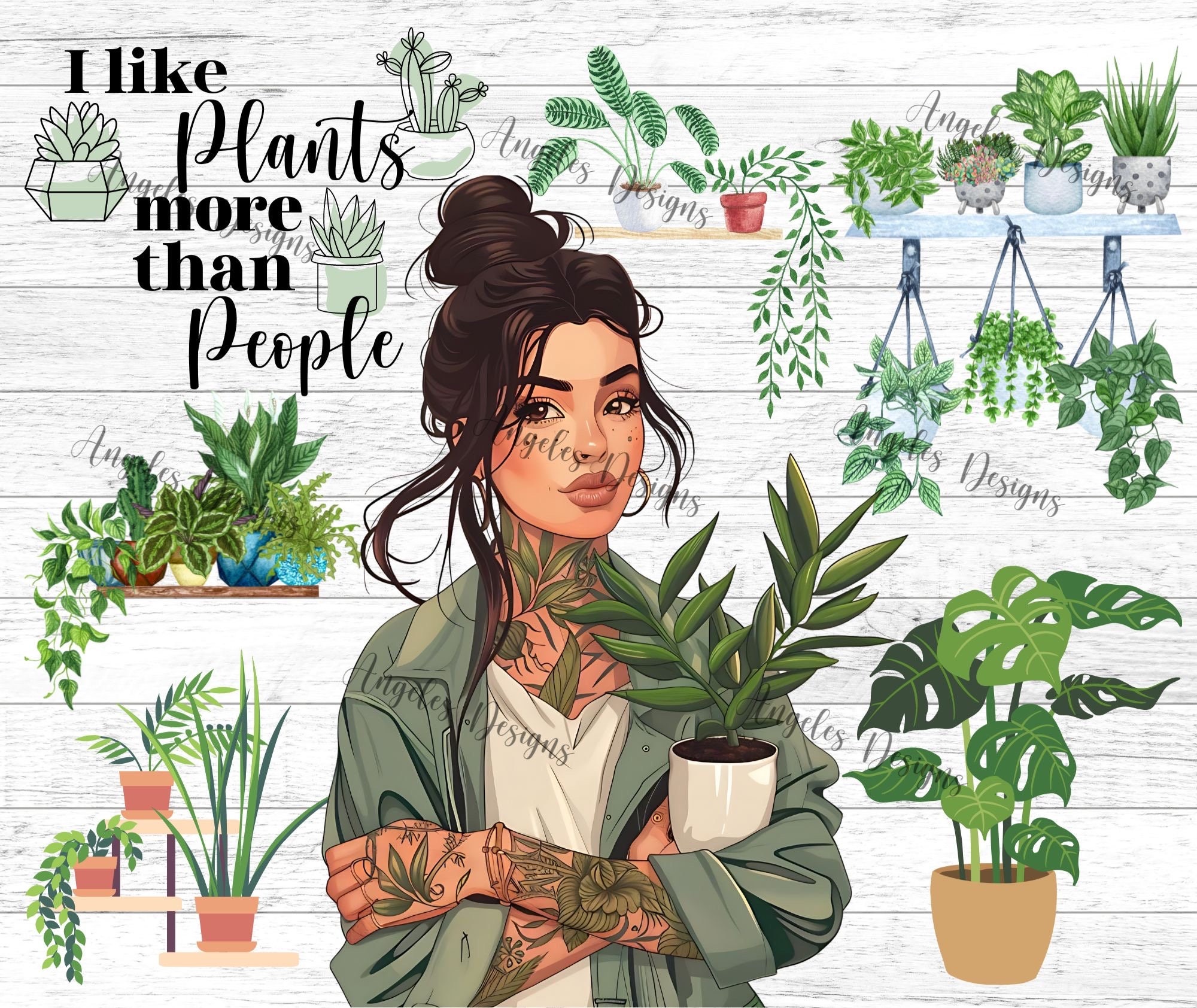 I Like Plants More Than People PNG File/ Tumbler Wrap/ Digital File - Etsy