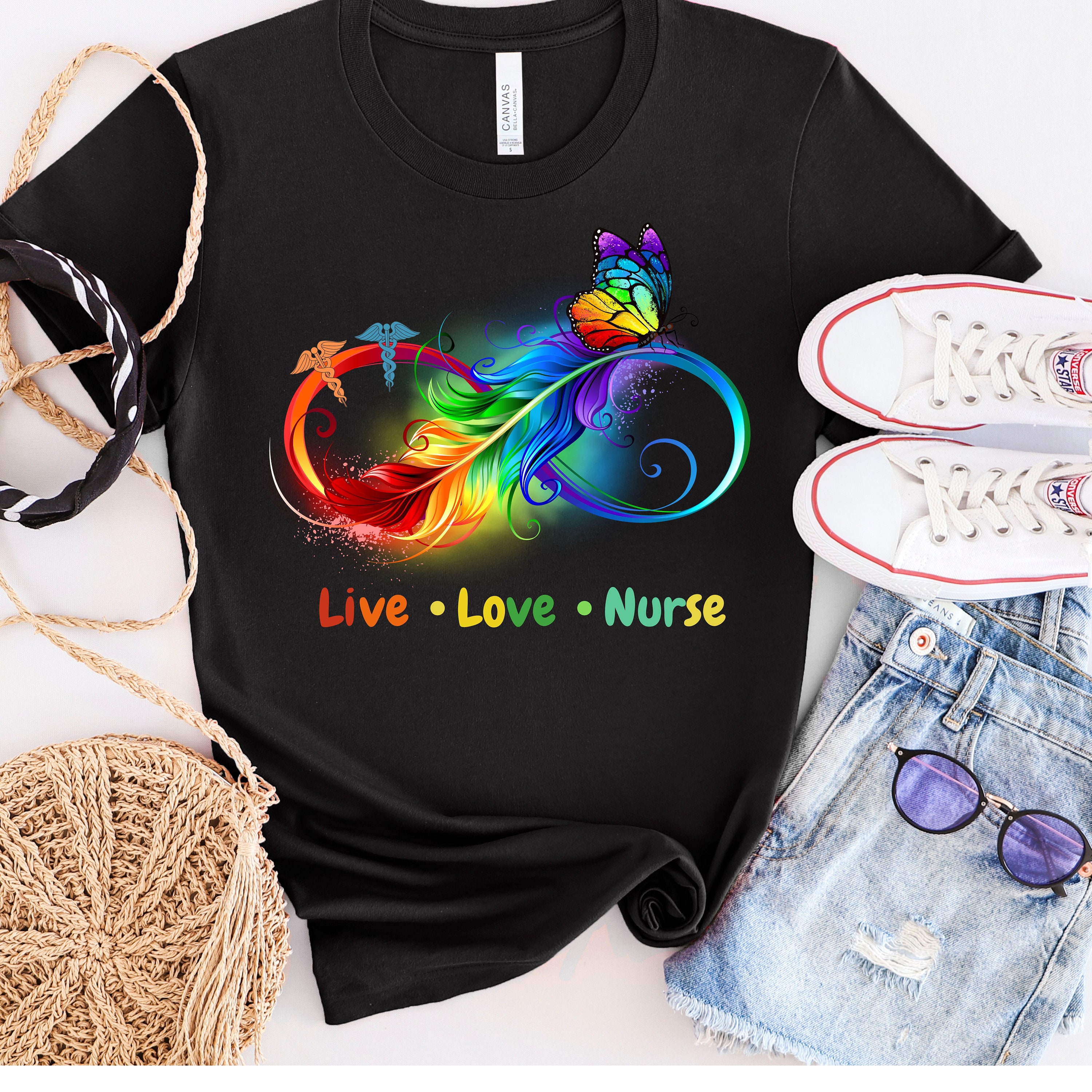 Live Love Nurse Infinity Symbol PNG File/ Sublimation/ Iron On/ Nurse ...