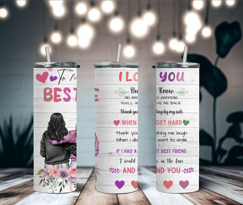 Best Friends PNG File/ Sublimation/ Tumbler Wrap/ Best Friends Design ...