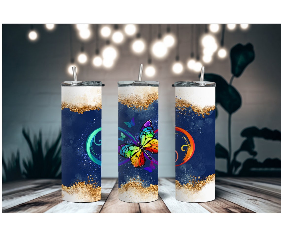 Infinity Butterfly PNG File/ Sublimation/ Tumbler Wrap/ Iron On ...