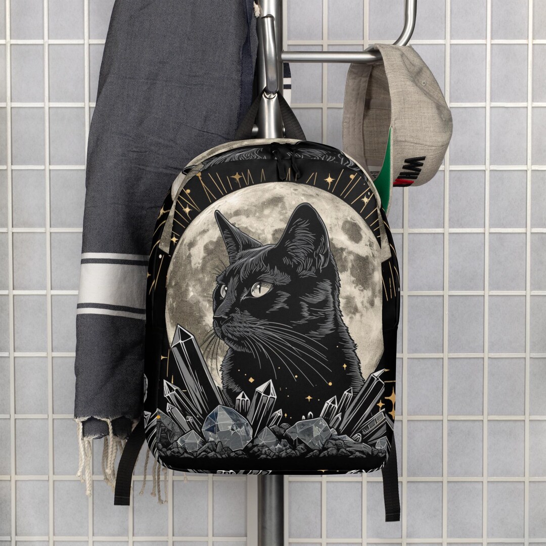Black Cat Backpack - Etsy