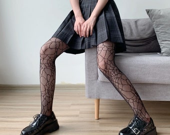 Spiderweb Tights - Etsy