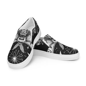 Magical Moth Slip-on Canvas Shoes - Mystical Insect Footwear - Boho ...