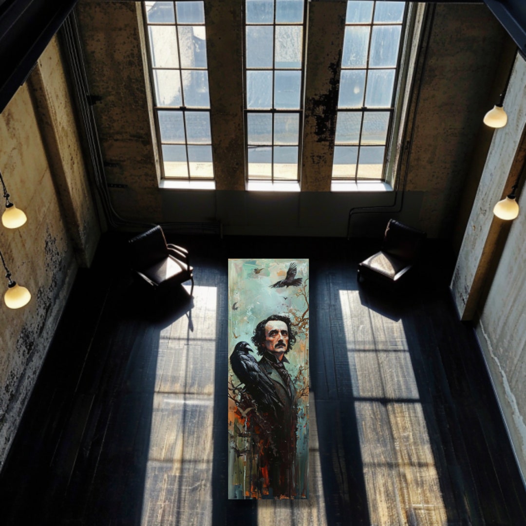 Edgar Allan Poe Gothic Yoga Mat Yoga Mat Gothic Gifts Gothic Art Gifts ...