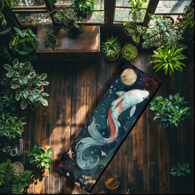 Magical Koi Fantasy Art Pisces Art Alternative Yoga Mat Yogi Mat ...