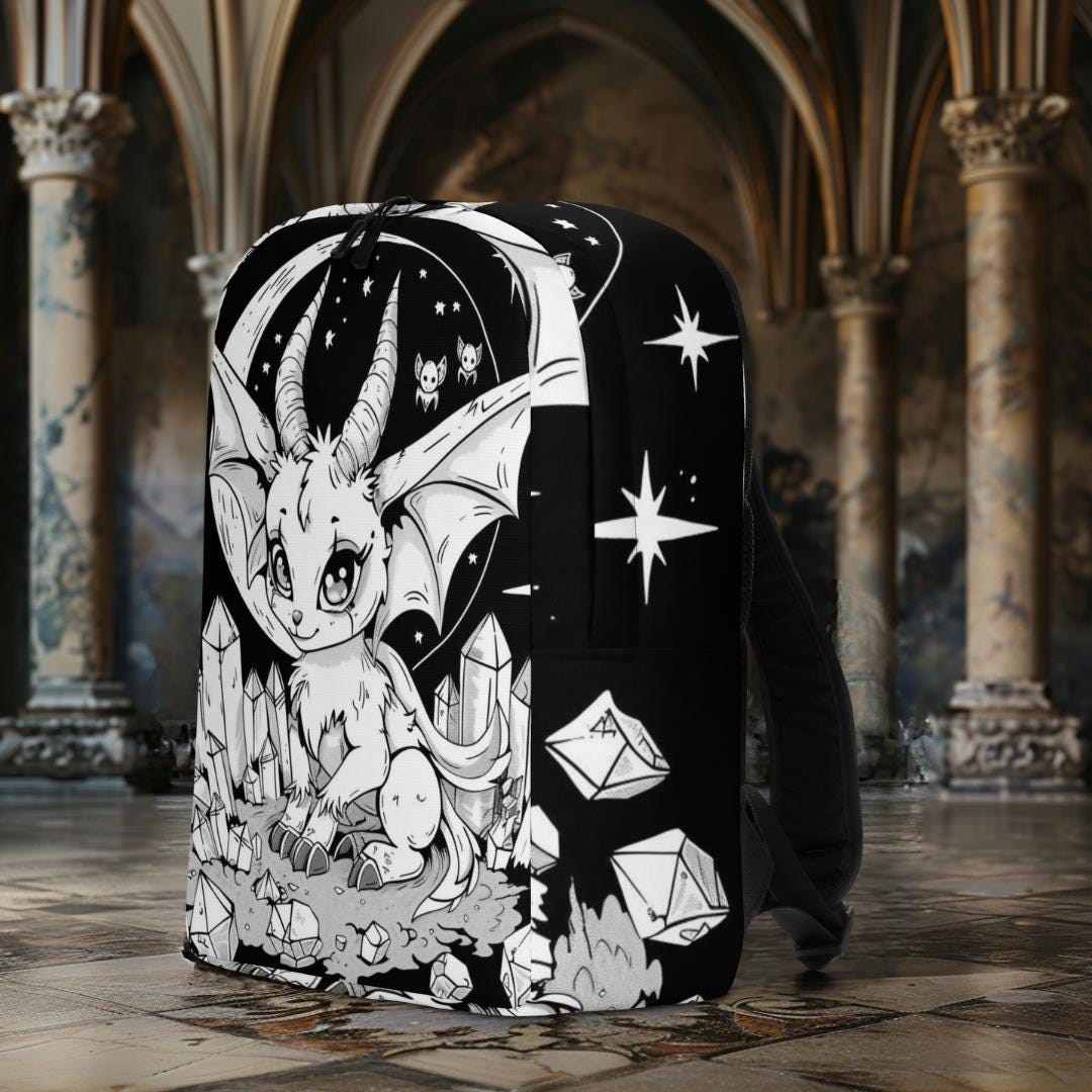 Black Occult Backpack - Cute Baphomet Backpack - Gothic Backpack ...
