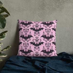 Pastel Goth Bat Cushion - Pink Cushion - Gothic Homeware - Gothic ...