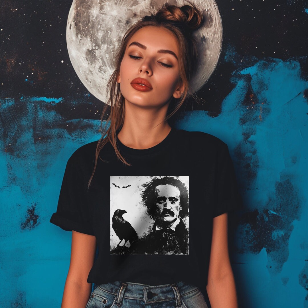 Edgar Allan Poe, Edgar Allan Poe T-shirt, Gothic T-shirt, Nevermore ...