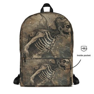 Fiji Mermaid Cryptid Backpack - Cryptids - Gothic Backpack - Cryptid ...