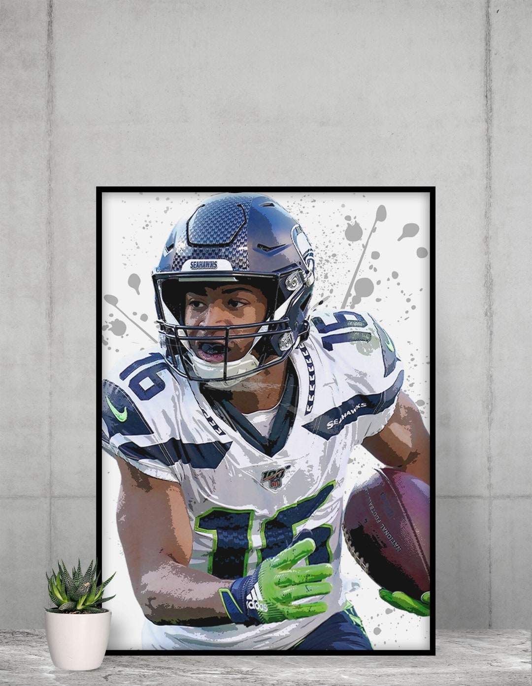 Tyler Lockett Poster Print, Canvas Wrap Print, Wall Art Decor, Sports ...