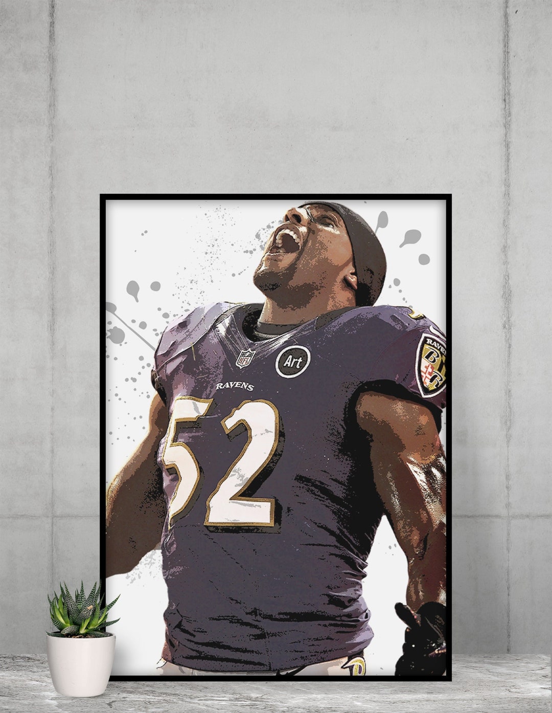 Ray Lewis Poster Print, Canvas Wrap Print, Wall Art Decor, Sports Art ...